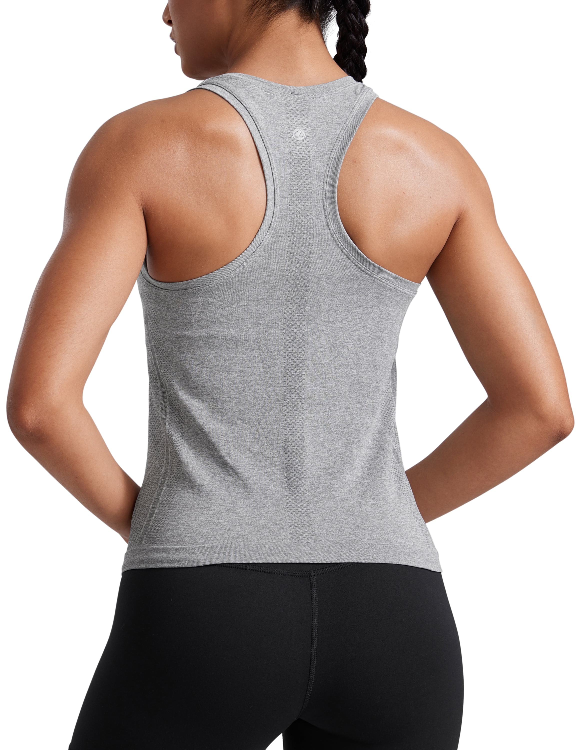 CRZ YOGA Seamless Racerback Tank Tops for Women Gym Workout Athletic ...