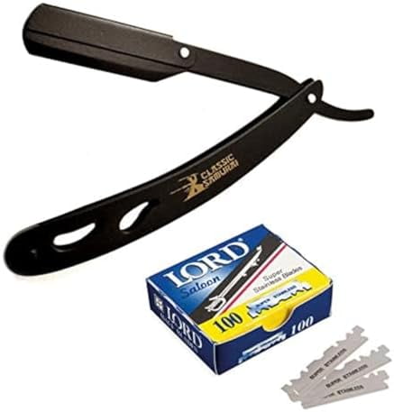 CS-102 Stainless Steel Professional Barber Straight Edge Shavette Cut ...