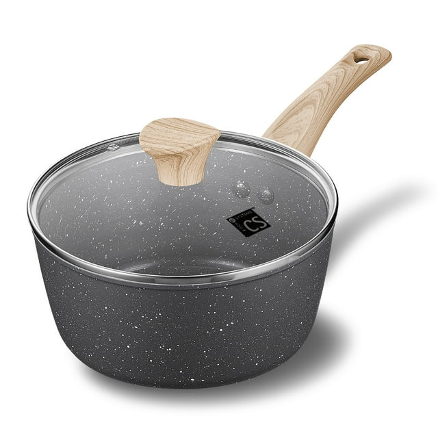 Koch Systeme CS 2.3 Quart Black - 2.3 QT Pot Black Marble Nonstick ...