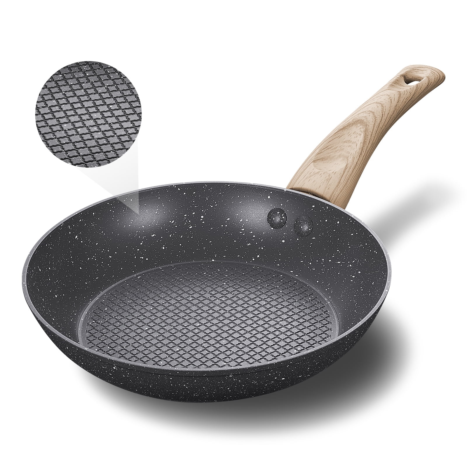 Koch Systeme CS 8 Inch Black Frying Pan Nonstick, Ultra Non Stick Pan ...