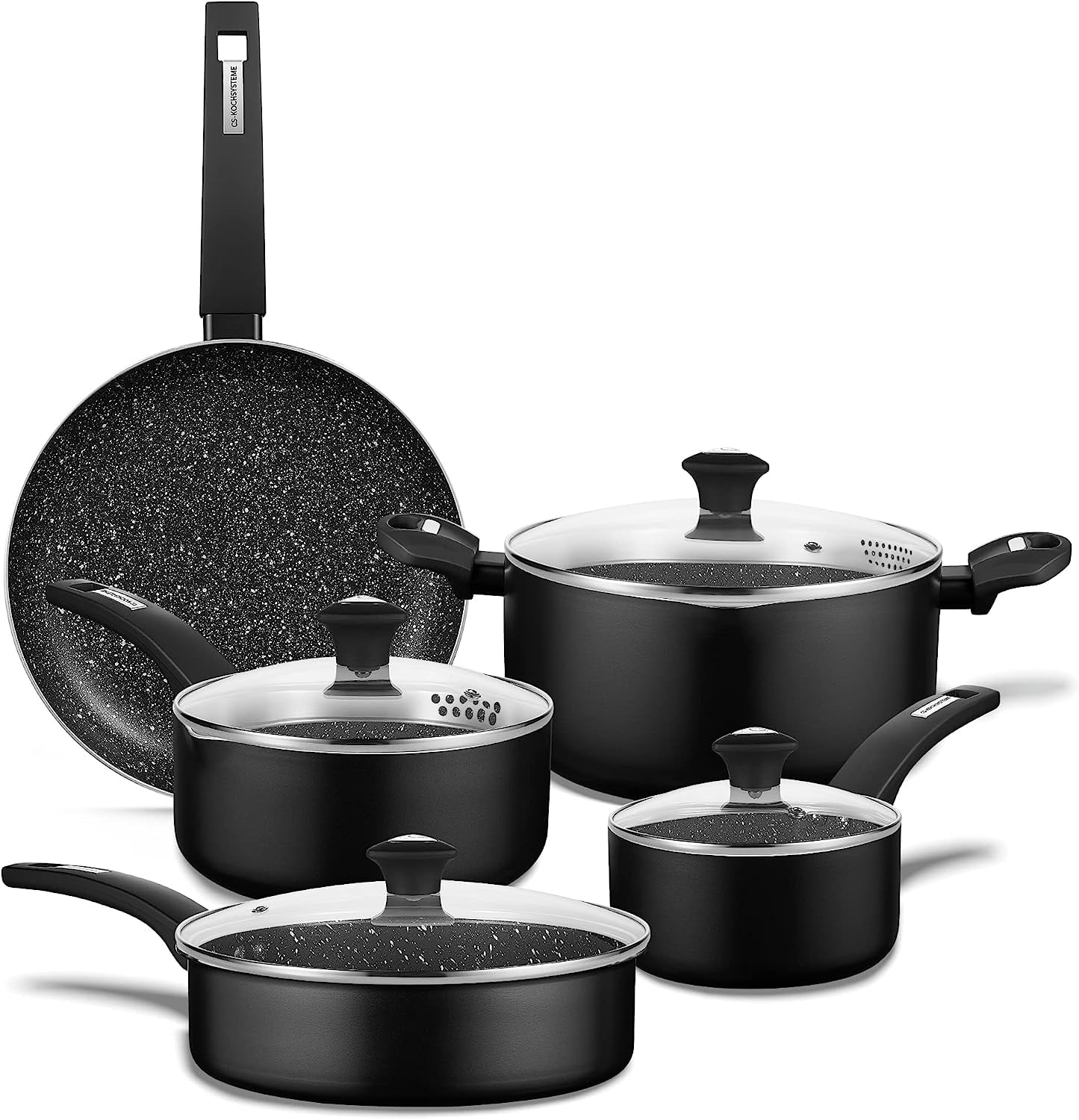 CS KOCHSYSTEME Nonstick Saucepans-Pots&Pans Set with Lid,Kitchen ...