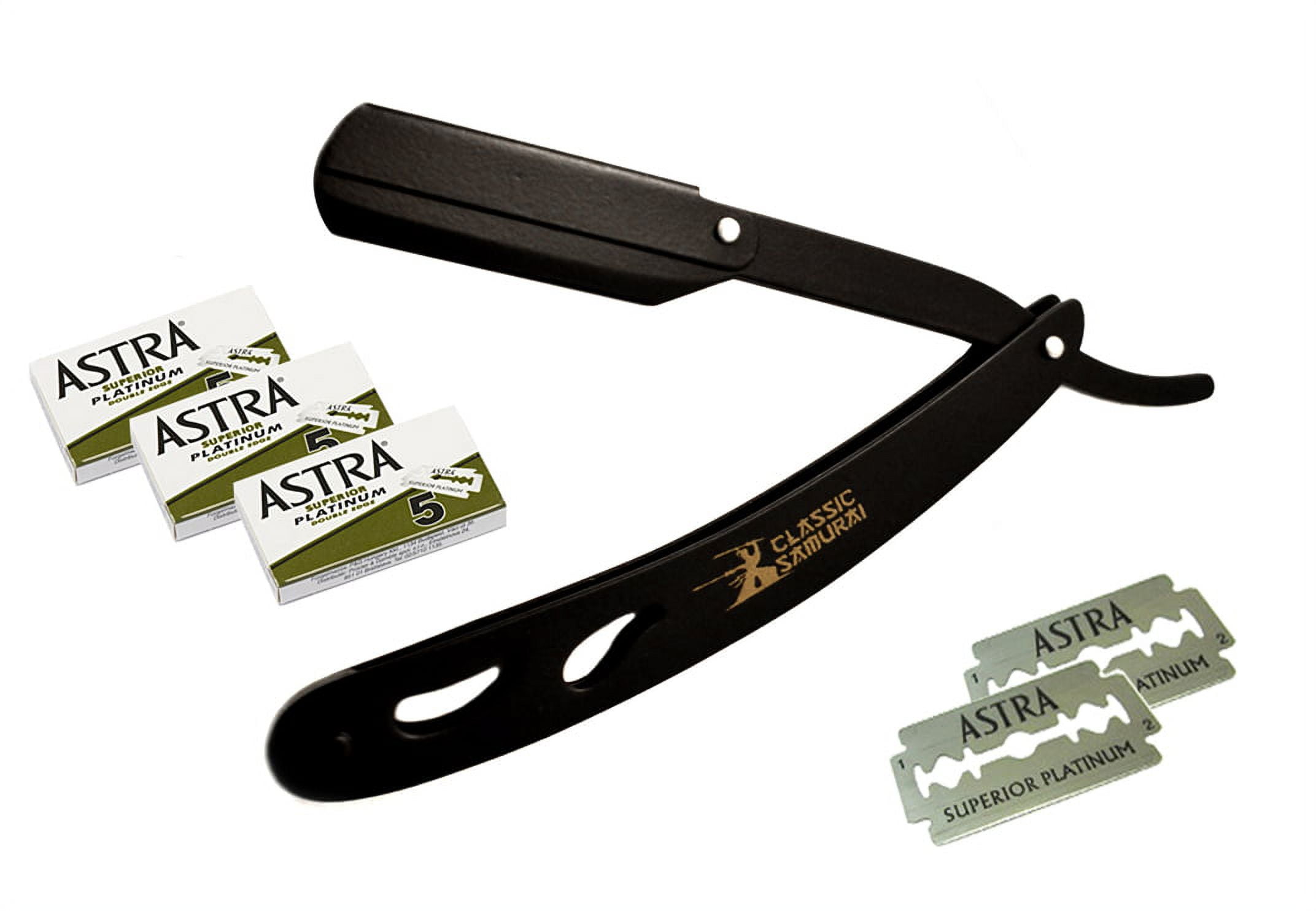 CS Matte Black Folding Straight Razor, Shavette Manual Shaver Barber ...