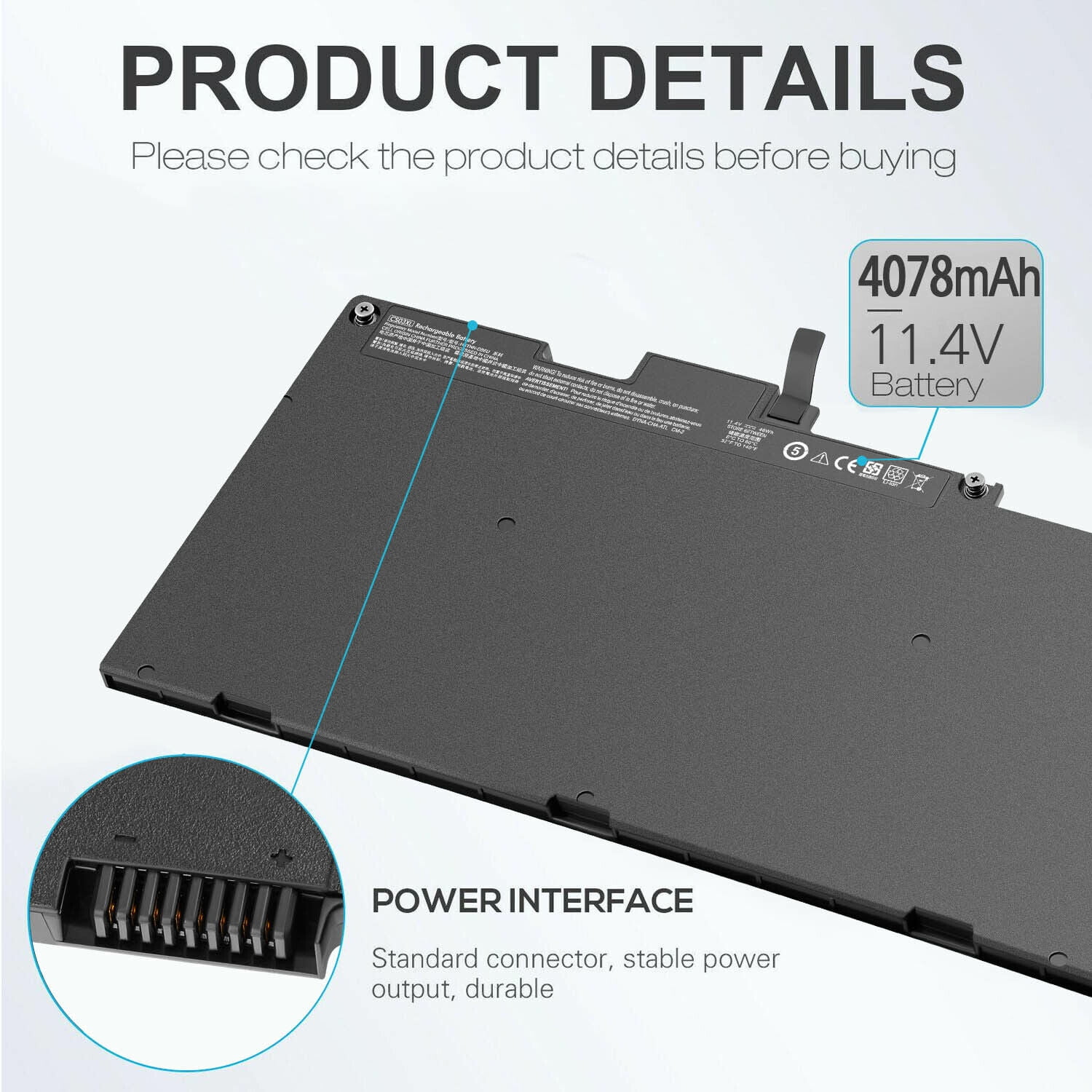 CS03XL Rechargeable Battery For HP Elitebook 745 840 G3 G4 854108-850 ...