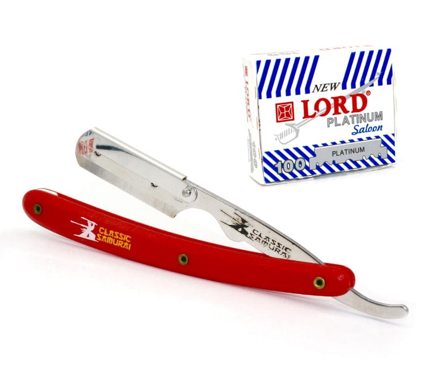 CS101 Red Stainless Steel Professional Barber Straight Edge Razor with ...
