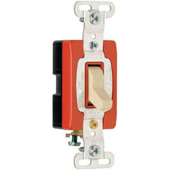 CS120ICC 20A Grounding Premium Single Pole Toggle Switch, Ivory ...