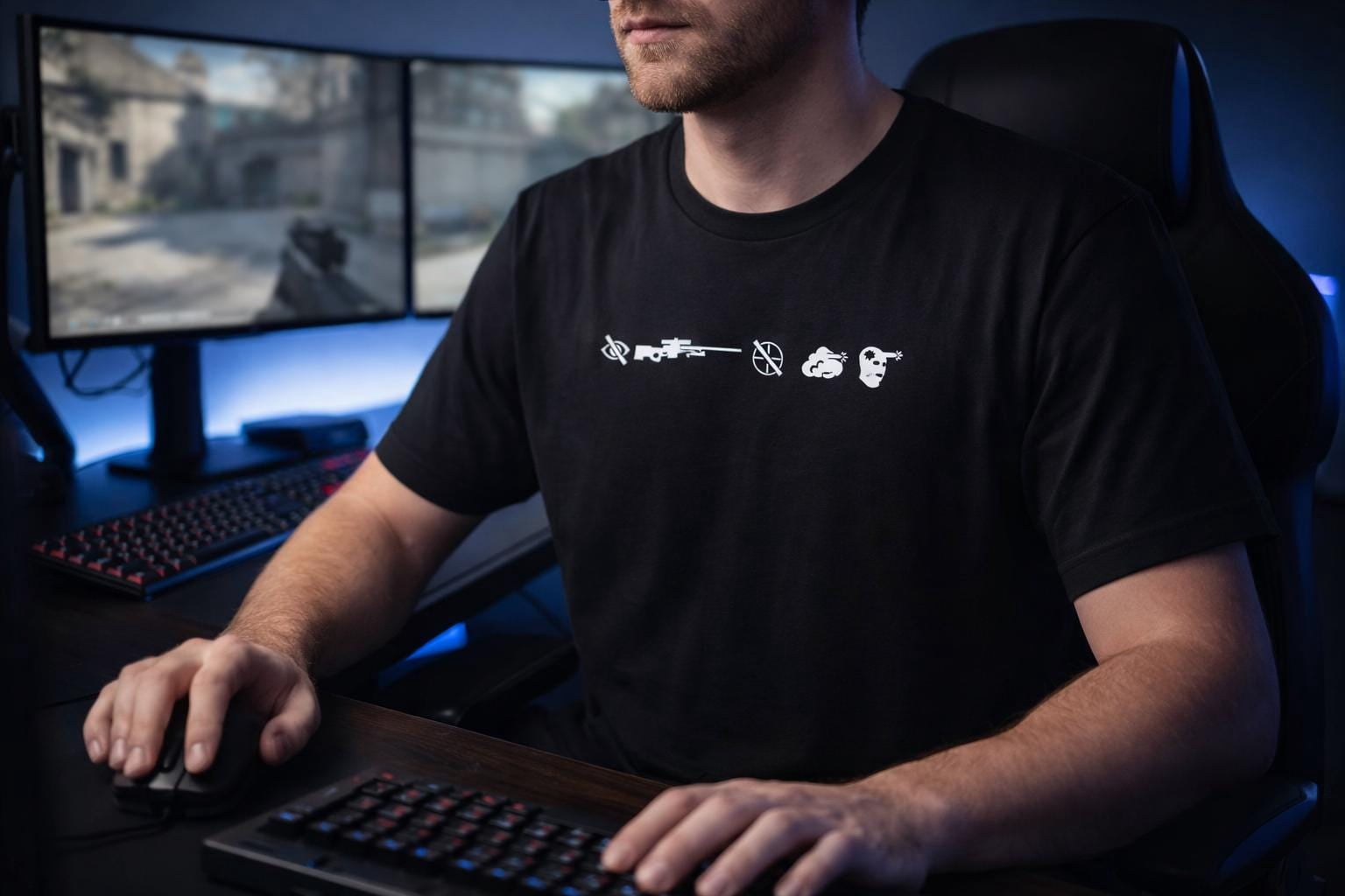 CS2 AWP No Scope Shirt, Counter-Strike 2 Flashbang Blind Smoke Headshot ...