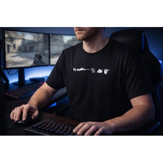 CS2 AWP No Scope Shirt, Counter-Strike 2 Flashbang Blind Smoke Headshot ...