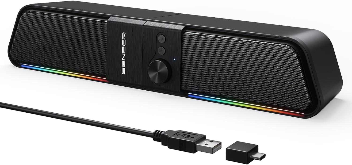 CS20 2 in 1 Bluetooth Computer Speakers for Desktop, USB Plug & Play ...