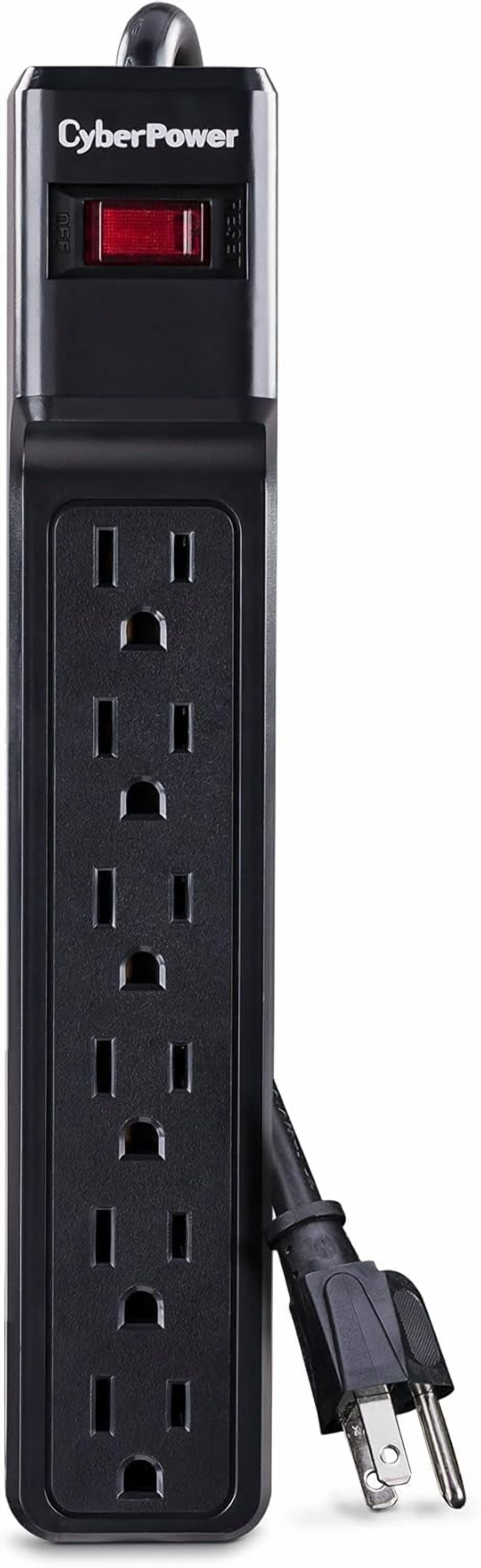 CSB606 Essential Surge Protector, 900J/125V, 6 Outlets, 6ft Power Cord ...