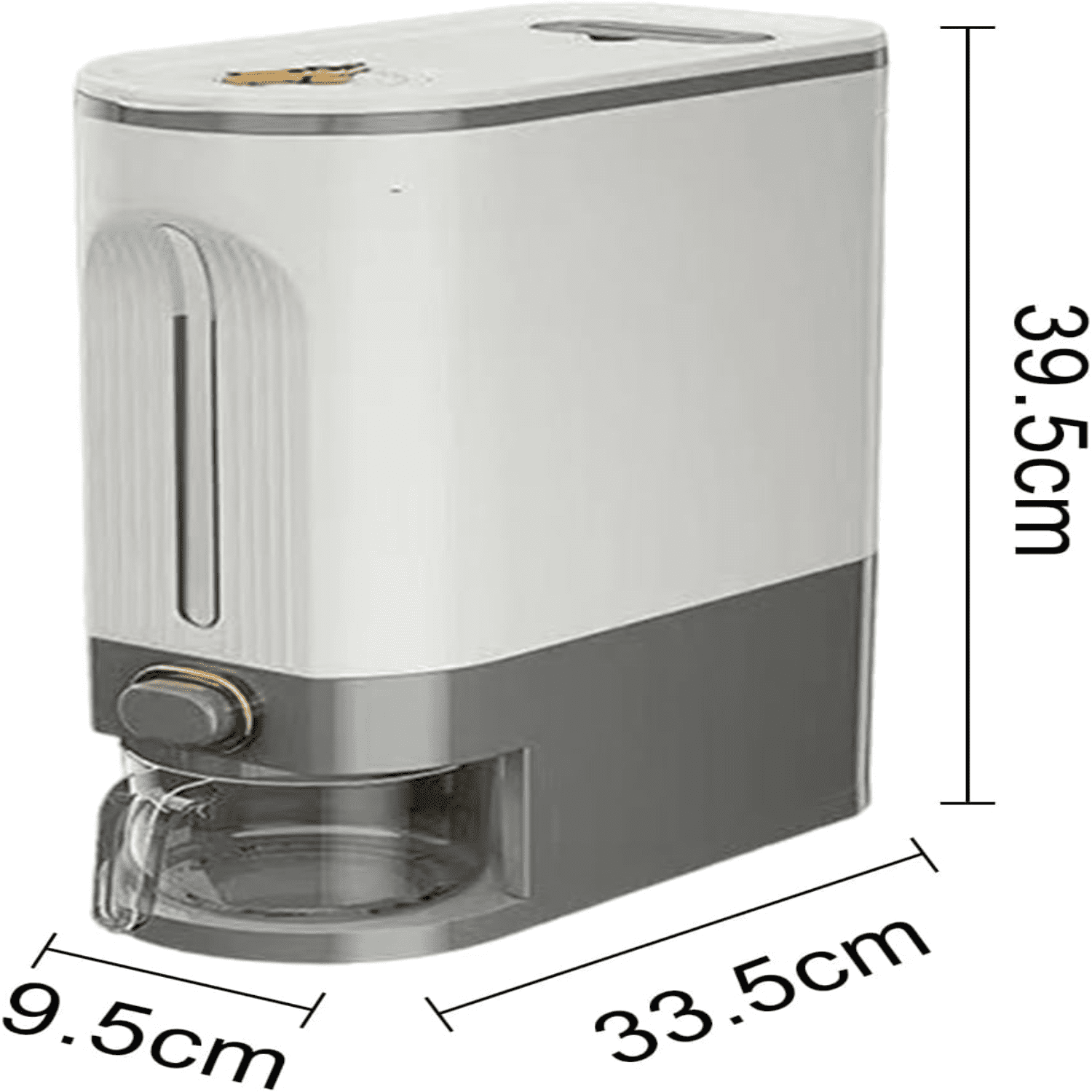 CSBRST Large Capacity Airtight Clear Rice Dispenser with Measuring Cup ...