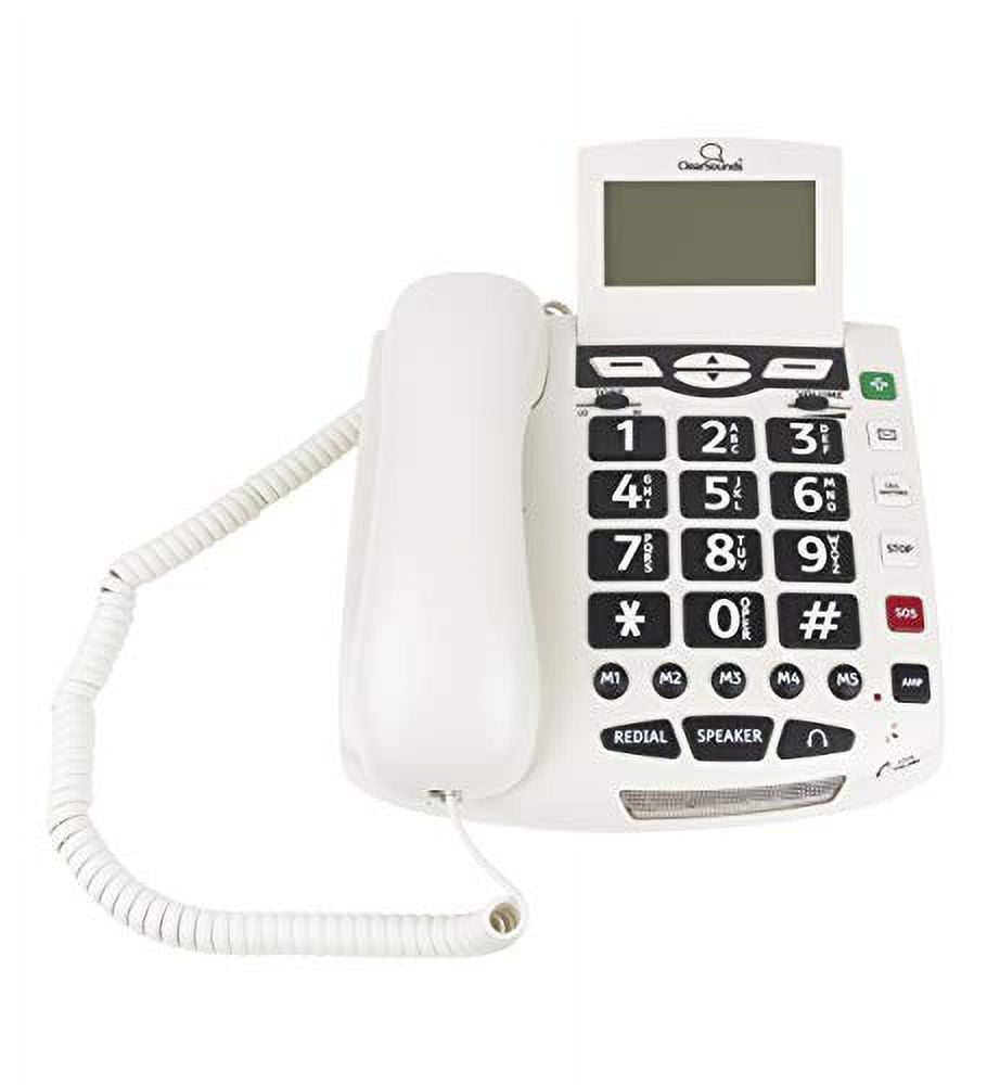 CSC600ER Amplified Corded Phone with Wireless SOS Alarm Pendant and ...