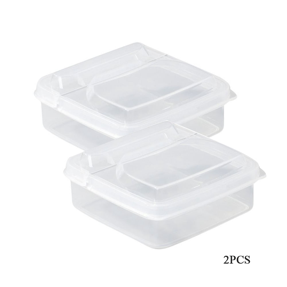 CSCHome 1.8x3.9x3.9inch 2PCS Portable Boxes Butter Cheese Container Box ...