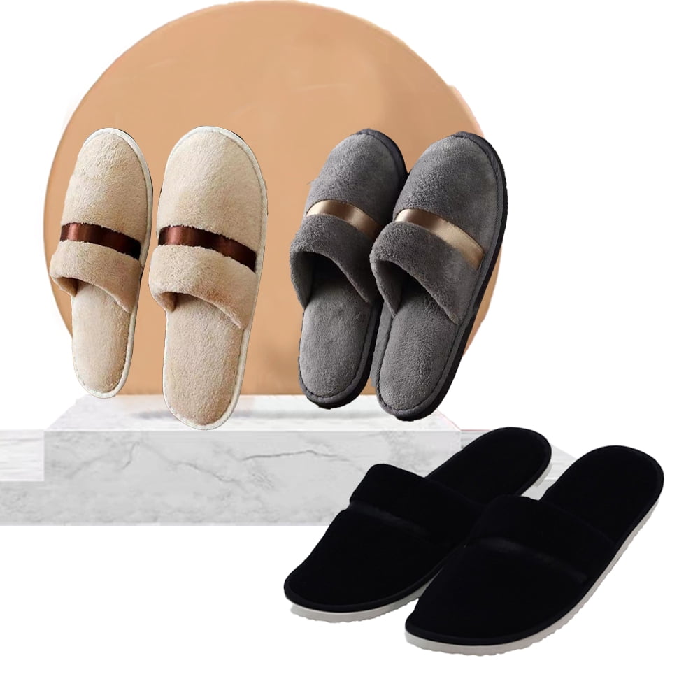 CSCHome 6PCS Spa Slippers, Disposable House Slippers Adults Coral ...