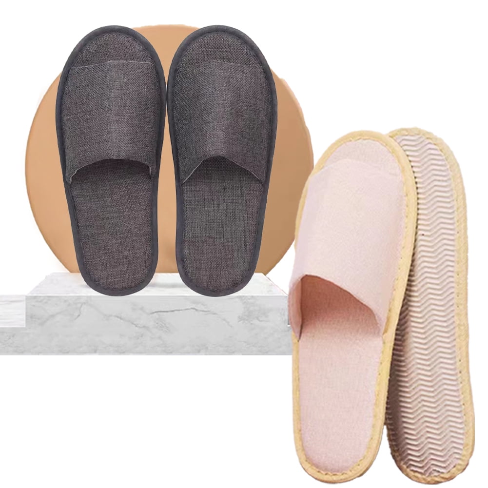 CSCHome 6PCS Spa Slippers, Disposable House Slippers Adults Cotton ...