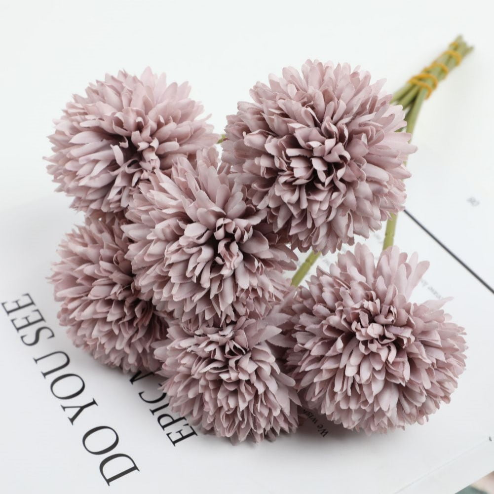 CSCHome Artificial Flowers 18PCS Fake Flowers Plastic + Silk Material ...