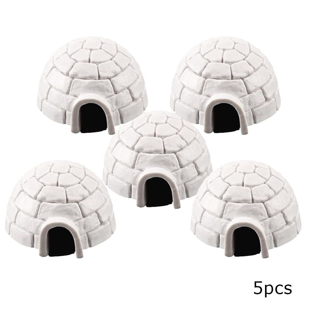CSCHome Artificial Polar Building Igloo Model Mini Christmas Trees with ...