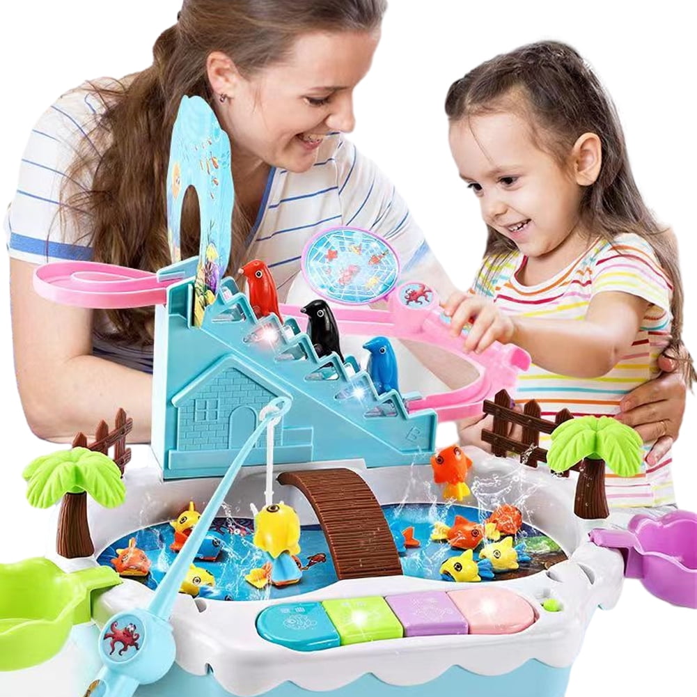 CSCHome Baby Fish Toy,Electronic Toy Fishing Set with Magnetic Fishing ...