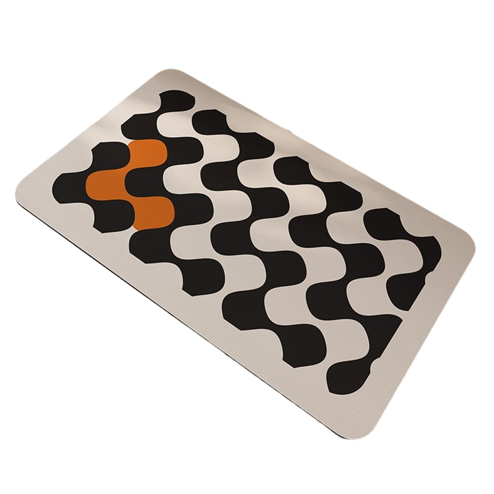 CSCHome Black and White Bath Mat Bath Rugs Quickly Absorbs Water and ...