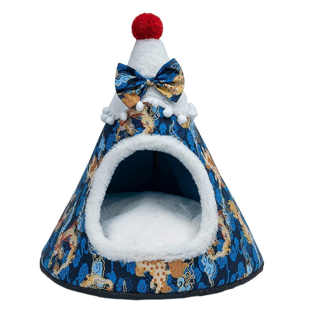 CSCHome Christmas Cat Puppy Bed Tents Winter Warmth Pet Bed for Indoor ...