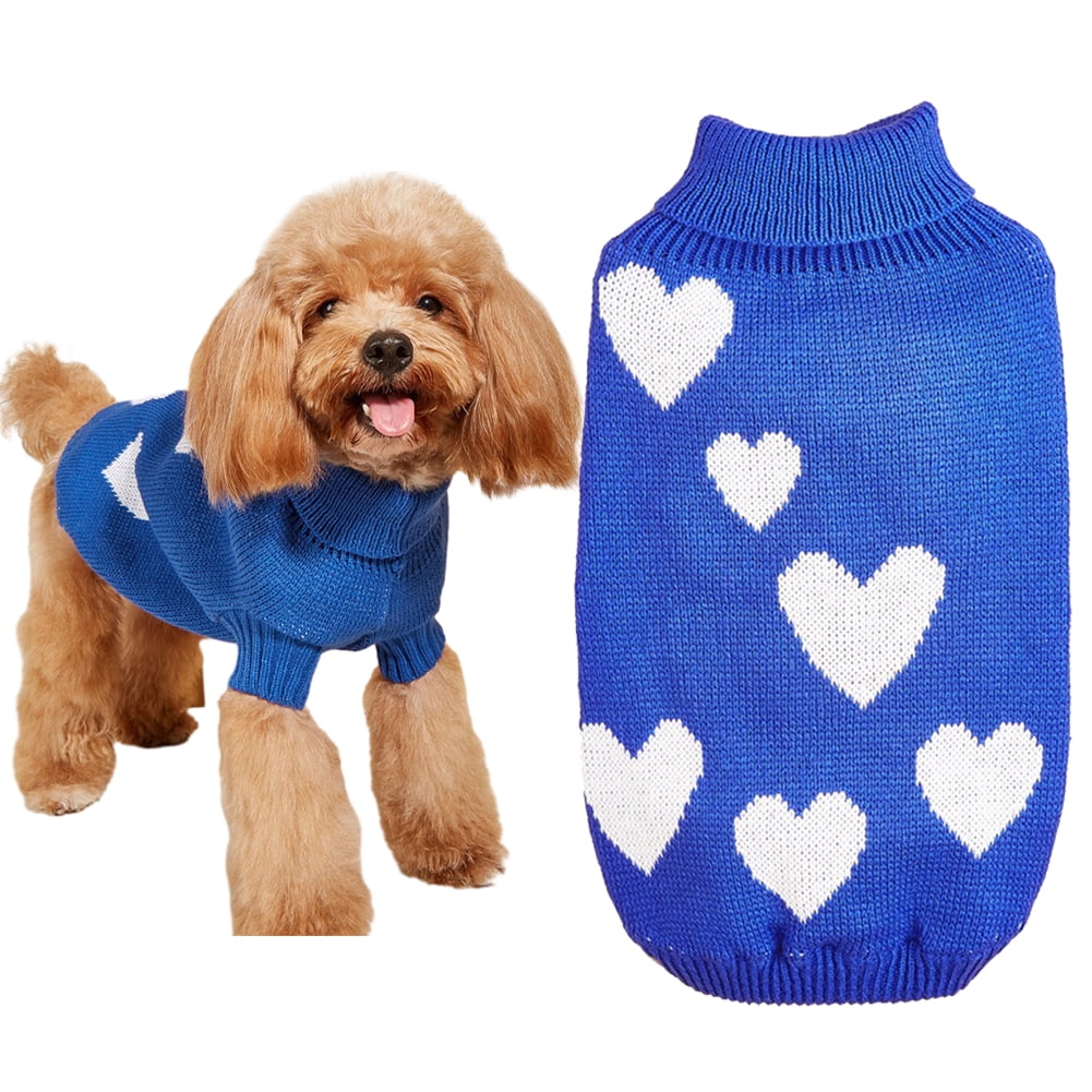 CSCHome Dog Puppy Sweater Cute Cat Outfit Soft Warm Turtleneck Sweater ...