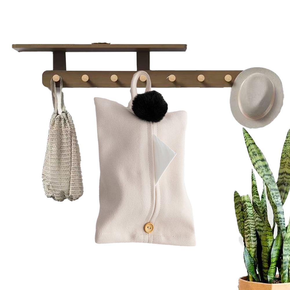 CSCHome Hangable Tissue Box Premium Leather Tissue Box Cover Modern ...