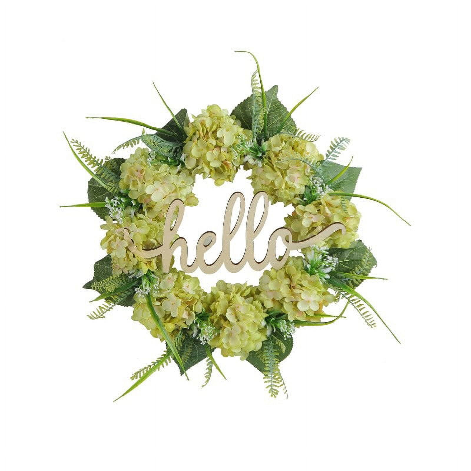 CSCHome Innovative Hello Wooden Sign Simulation Flower Wooden Hanging ...