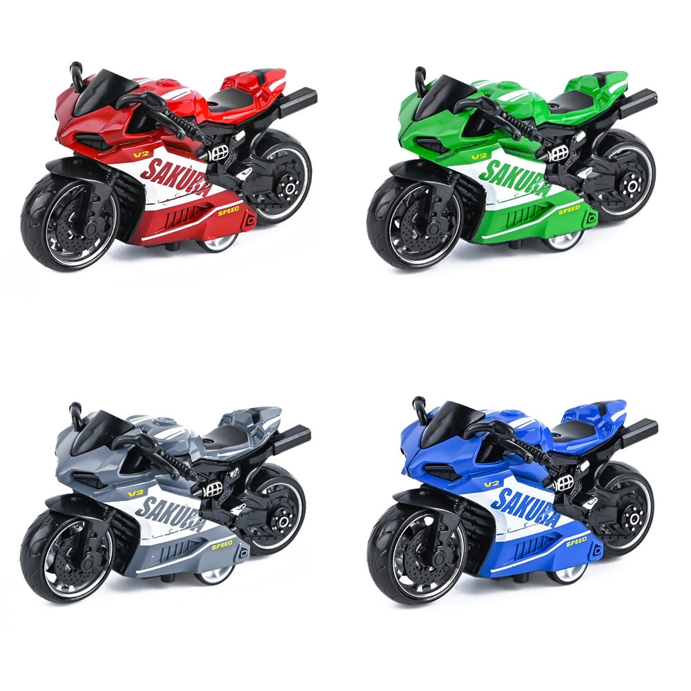 CSCHome Kids Pull-Back Motorcycle Toys, Fall and Crash Resistant, The ...