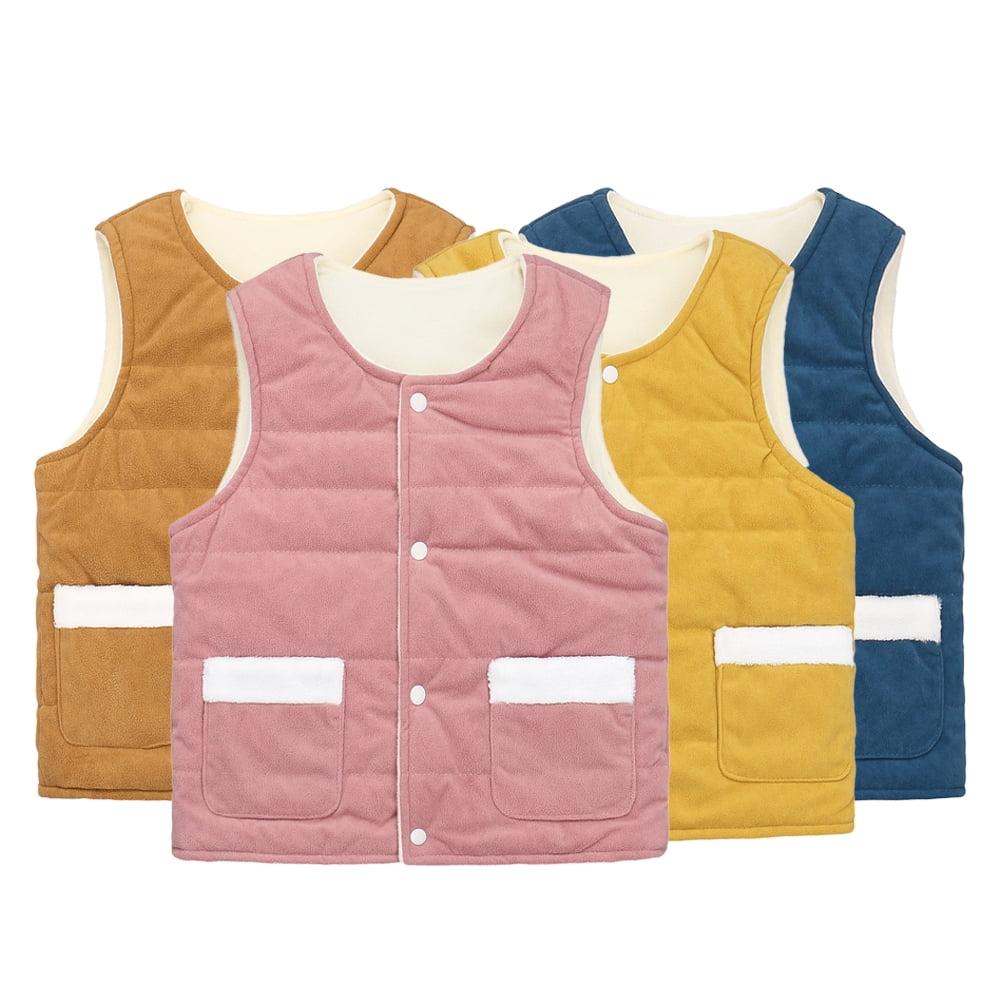 CSCHome Kids Toddler Boys Girls Fleece Vest Outwear Fall Winter Vest ...
