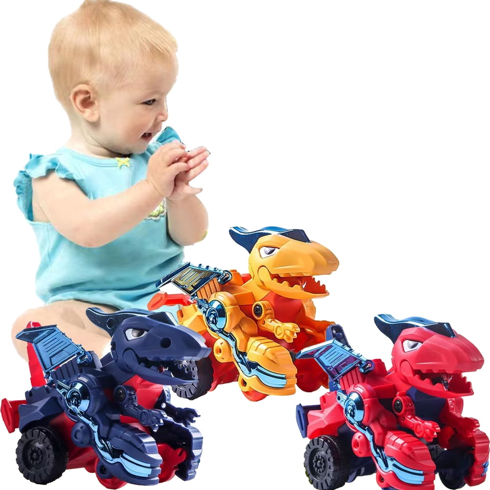 CSCHome Kids Transformer Dinosaur Toys T. Rex Transformer Toys Kick ...