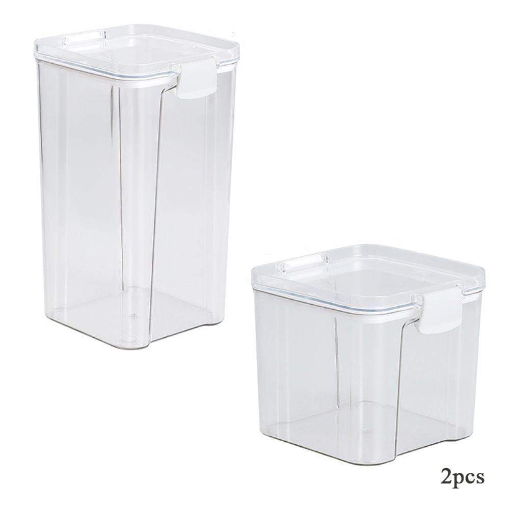 CSCHome Kitchen Canisters Food Storage Containers with Lids 2 PCS Clear ...