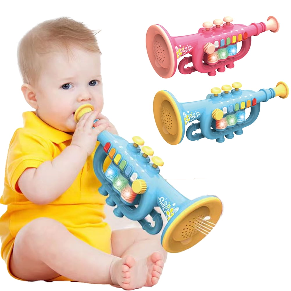 CSCHome Musical Horn Instruments Toys for Toddler,Kids Plastic Trumpet ...