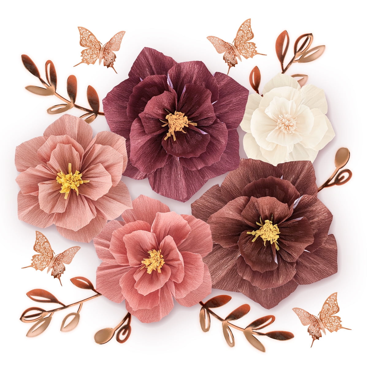 CSCHome Paper flowers, three-dimensional paper flowers, butterflies ...
