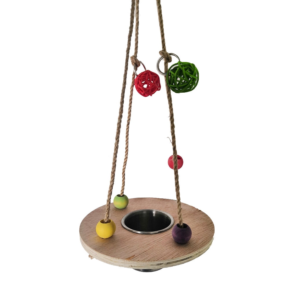 CSCHome Parrot Bowls Bird Fun Feeding Toys Round Design, Can Stand and ...