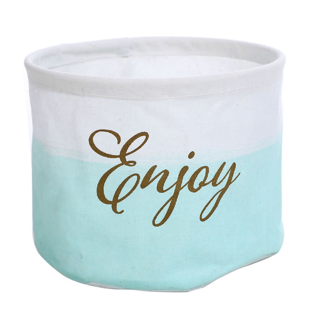 CSCHome Round Storage Bins Foldable Storage Basket Fabric Washable ...