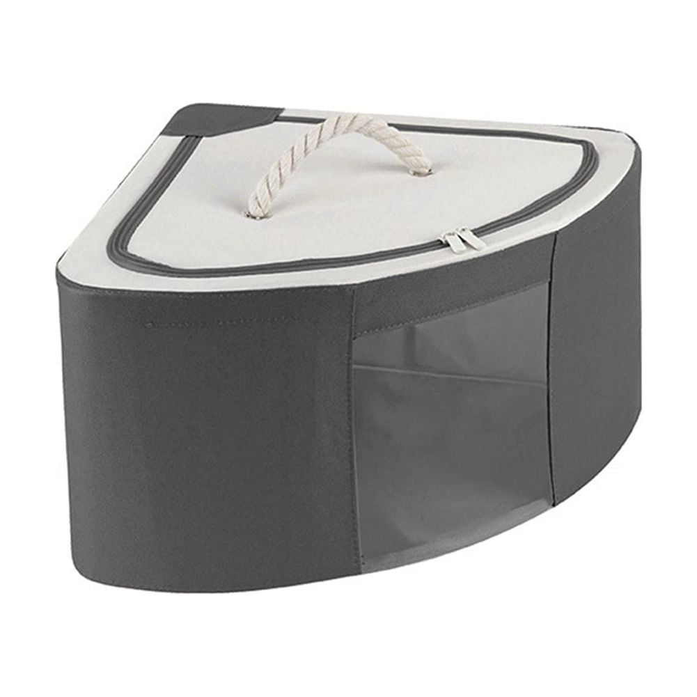 CSCHome Wall Corner Storage Box Oxford Cloth Storage Bin Transparent ...