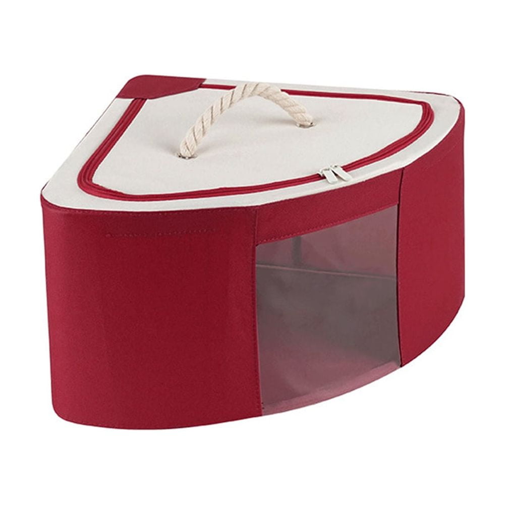 CSCHome Wall Corner Storage Box Oxford Cloth Storage Bin Transparent ...