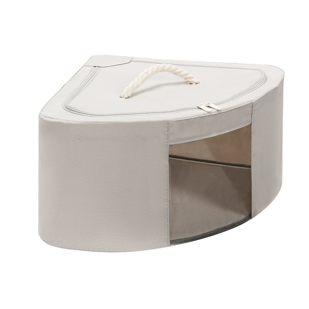 CSCHome Wall Corner Storage Box Oxford Cloth Storage Bin Transparent ...