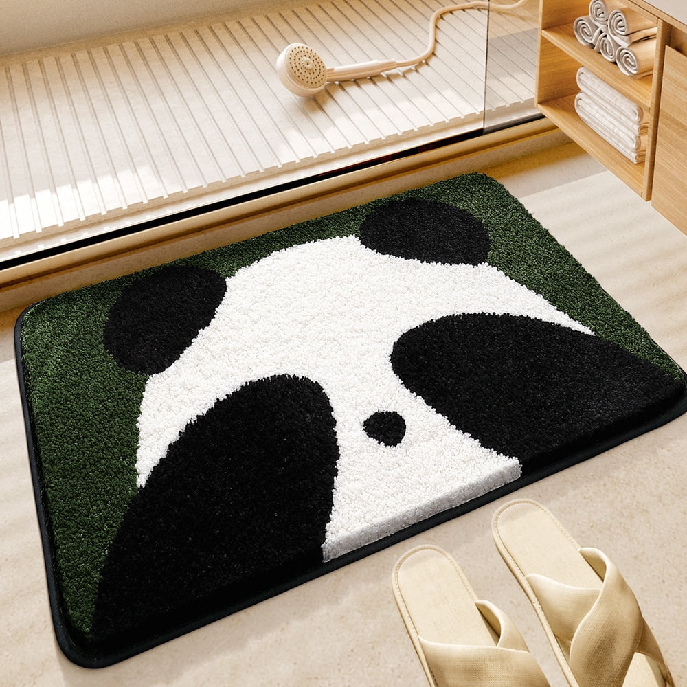 CSCHome Washable Bathroom Rug Cute Panda Bath Rugs Thick Plush Quick ...