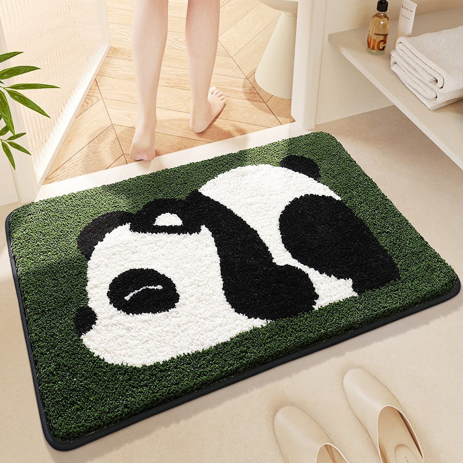 CSCHome Washable Bathroom Rug Cute Panda Bath Rugs Thick Plush Quick ...