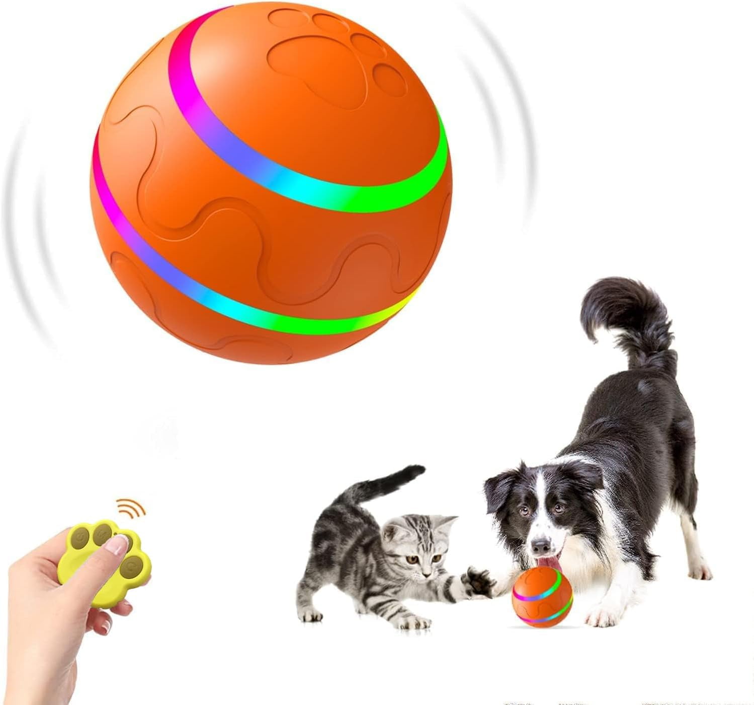 CSD Interactive Dog Toy Ball with Remote Control, Active Rolling Ball ...