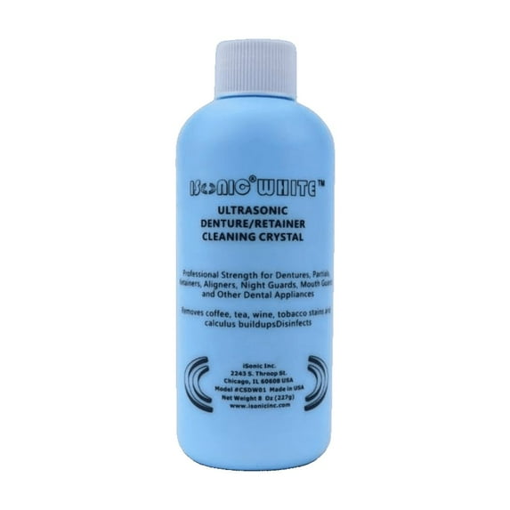 iSonic White Denture Retainer Cleaning Crystal, Stain Remover ...