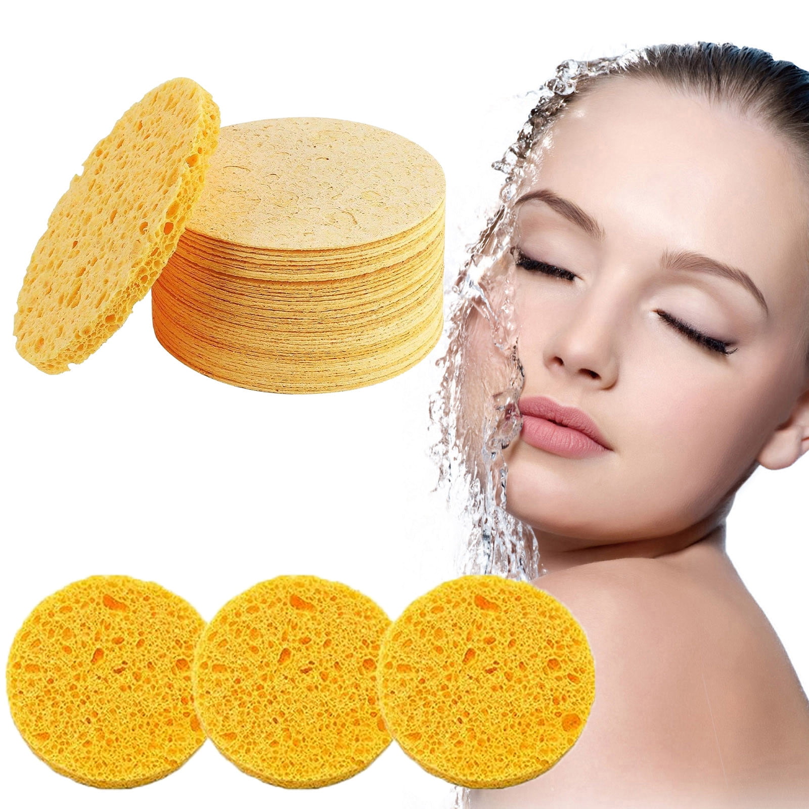 CSEONE 30PC Turmeric Facial Pads,Compressed Cleansing Sponges for ...