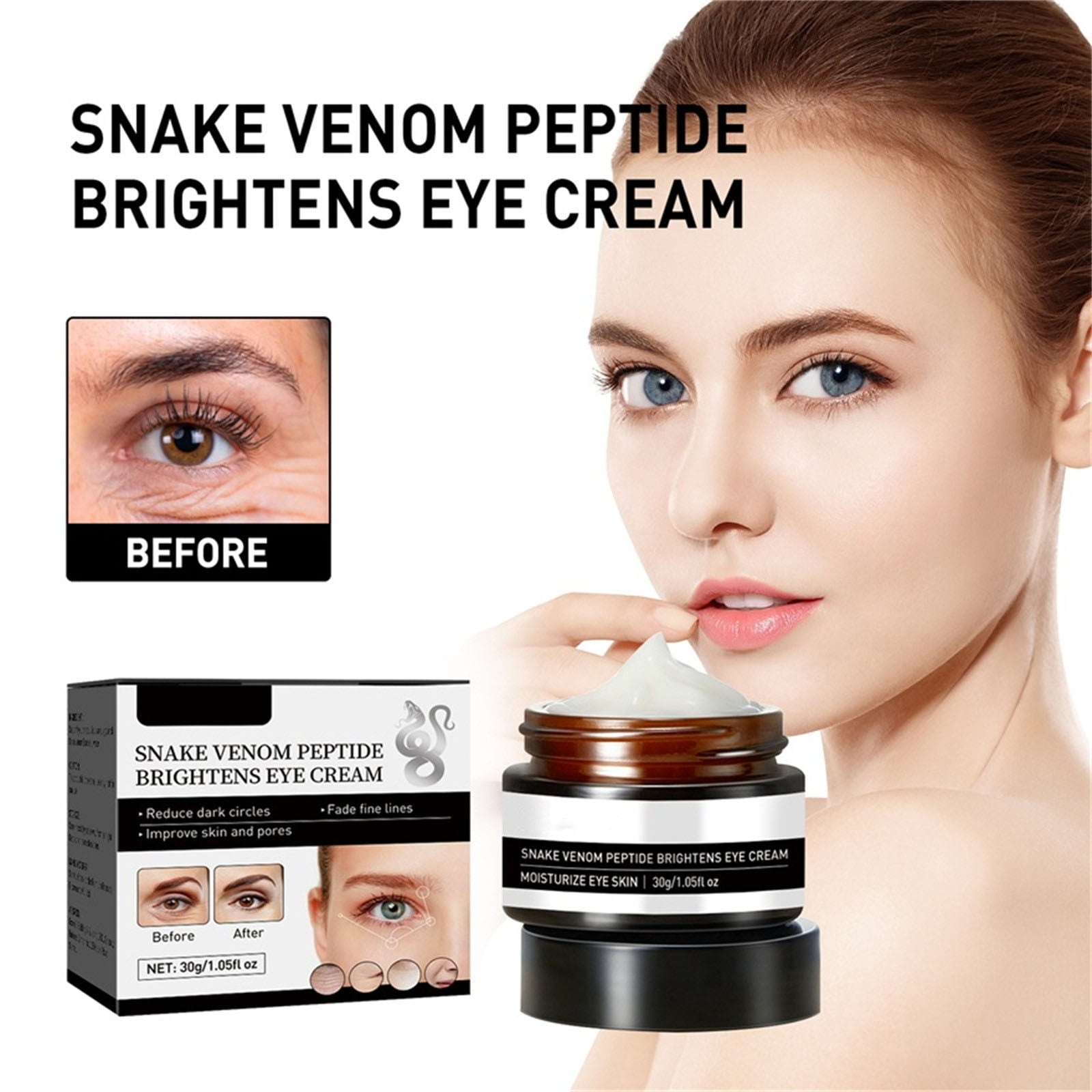 CSEONE Firming Eye Cream,Snake Peptide Wrinkle Cream, Reduces Eye Bags ...