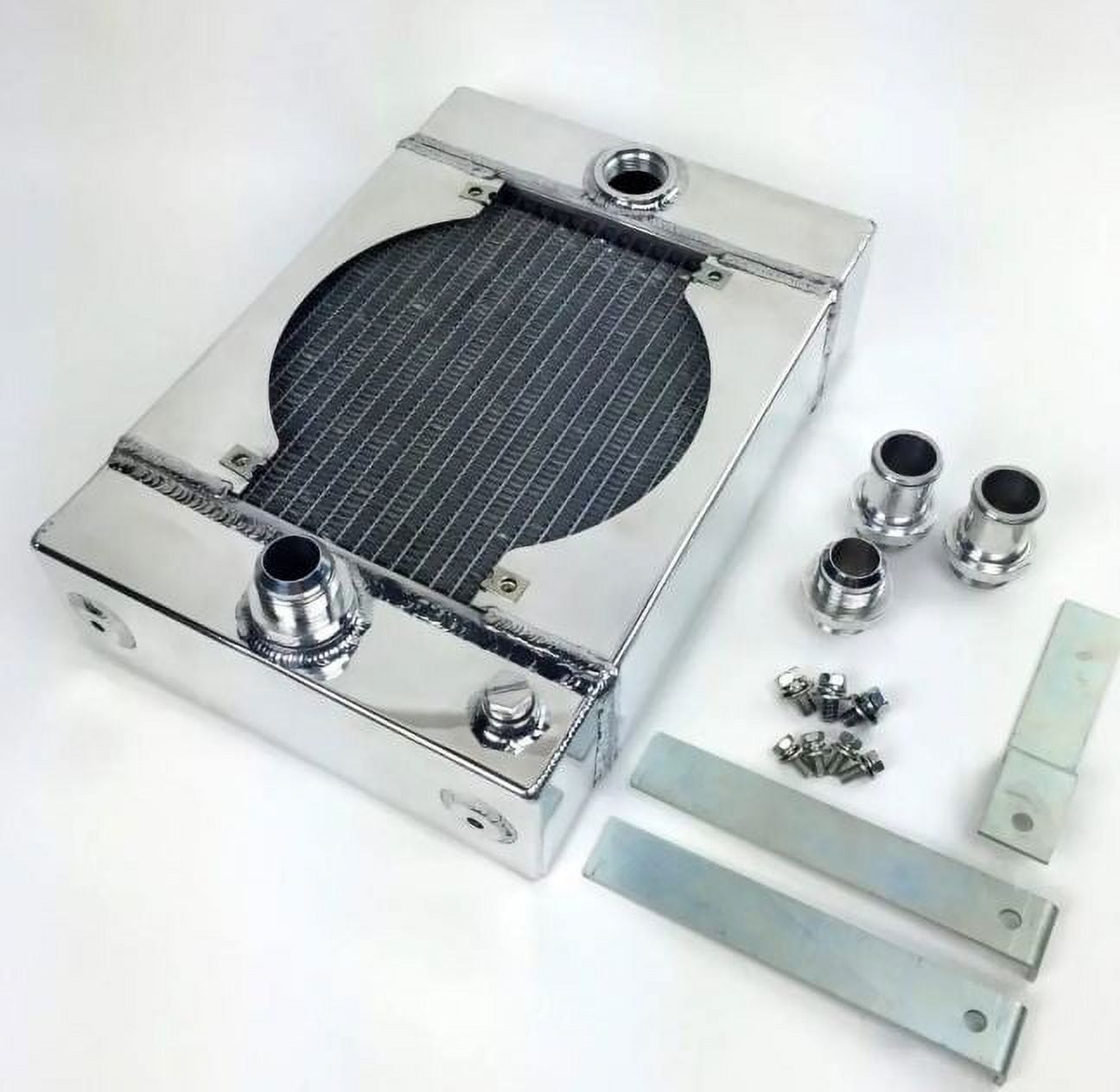 CSF Universal Drag Race / Tuck Radiator w/9in Spal Fan - 10.5in H x ...