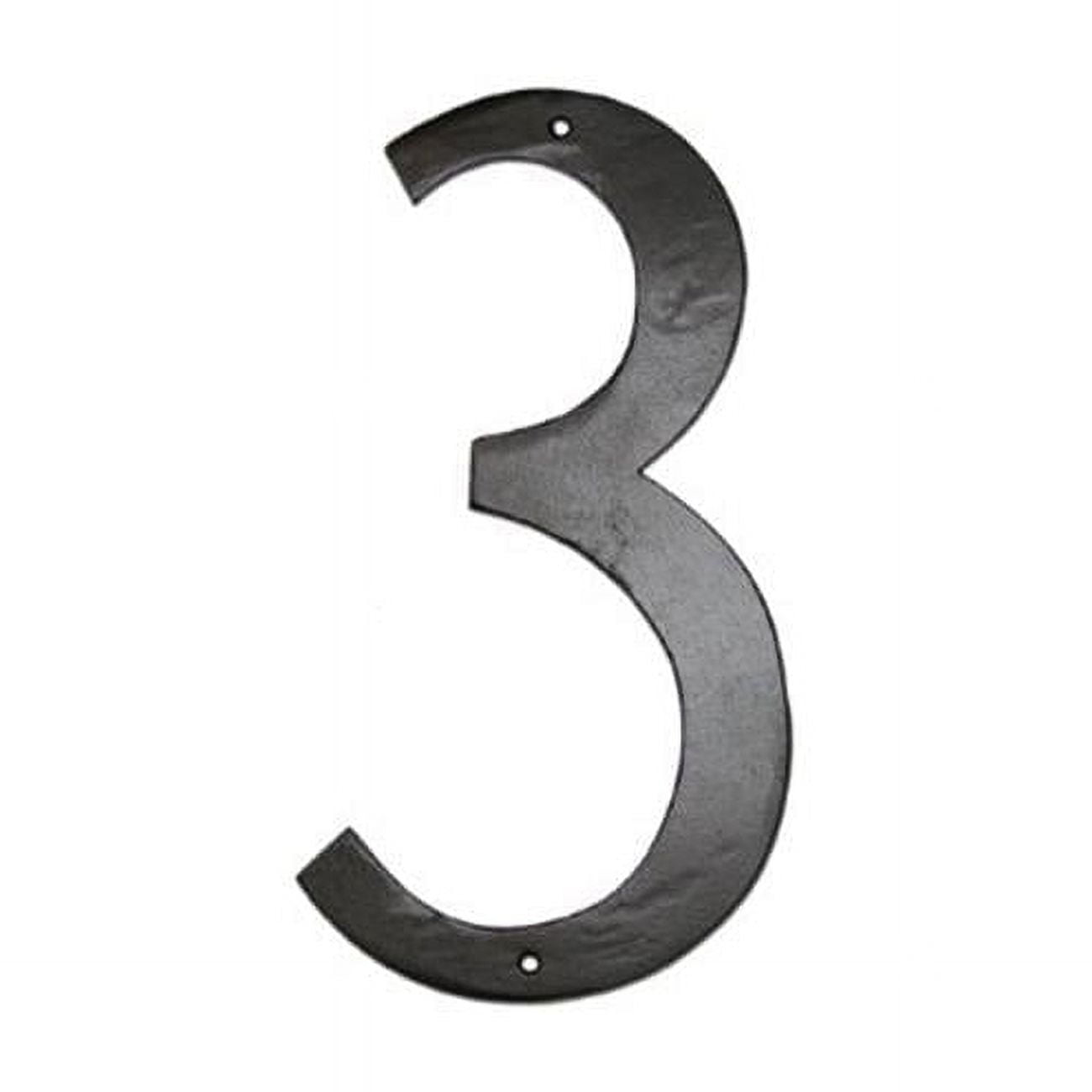 CSHN-3-4 Standard Modern Font Individual House Number 3 - Black - 4 in ...