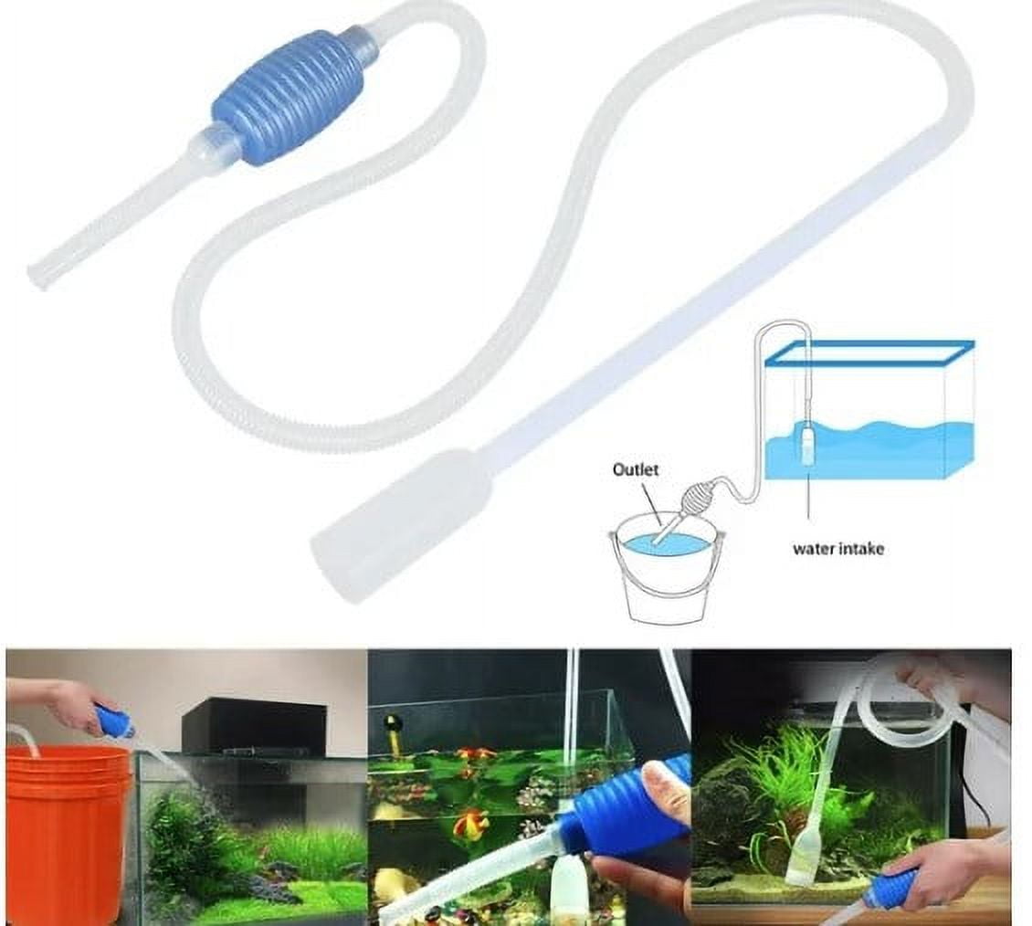 CSK MTFun Fish Tank Siphon Cleaner 1.4M Aquarium Gravel Cleaner Hand ...