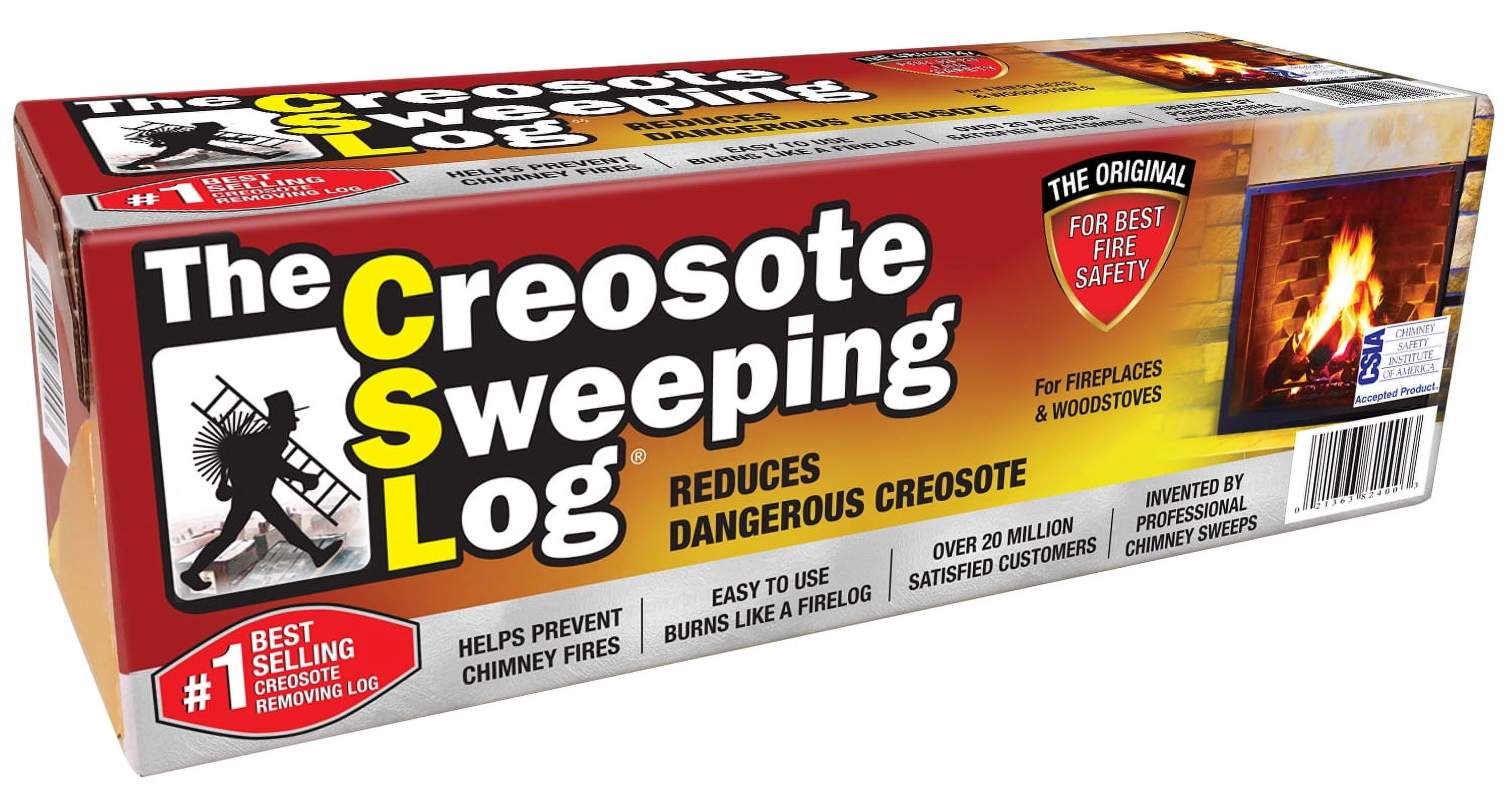 CSL - Creosote Sweeping Log, Chimney Cleaner for Fireplaces and Wood ...
