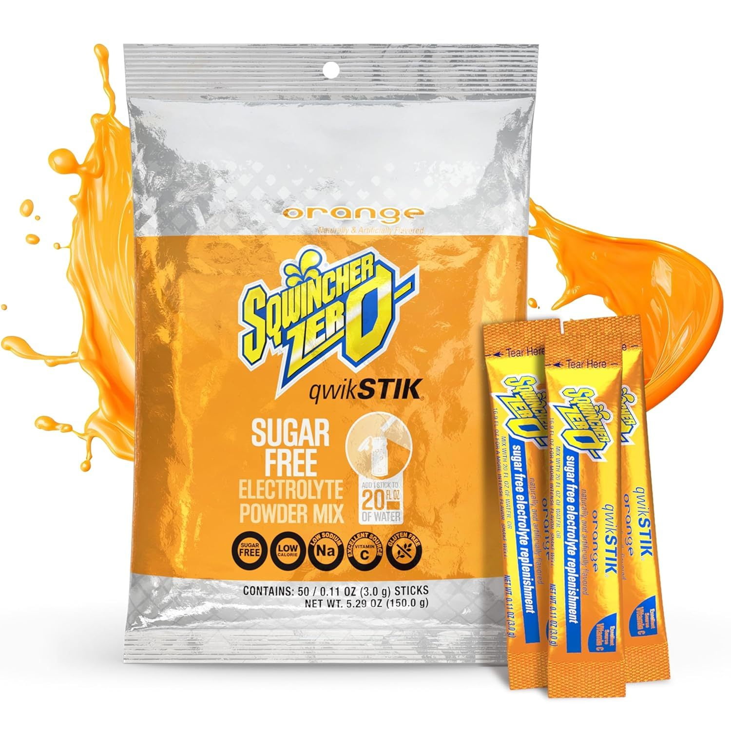 CSLF Zero Qwik Stik, Sugar Free, Low Calorie, Low Sodium Electrolyte ...