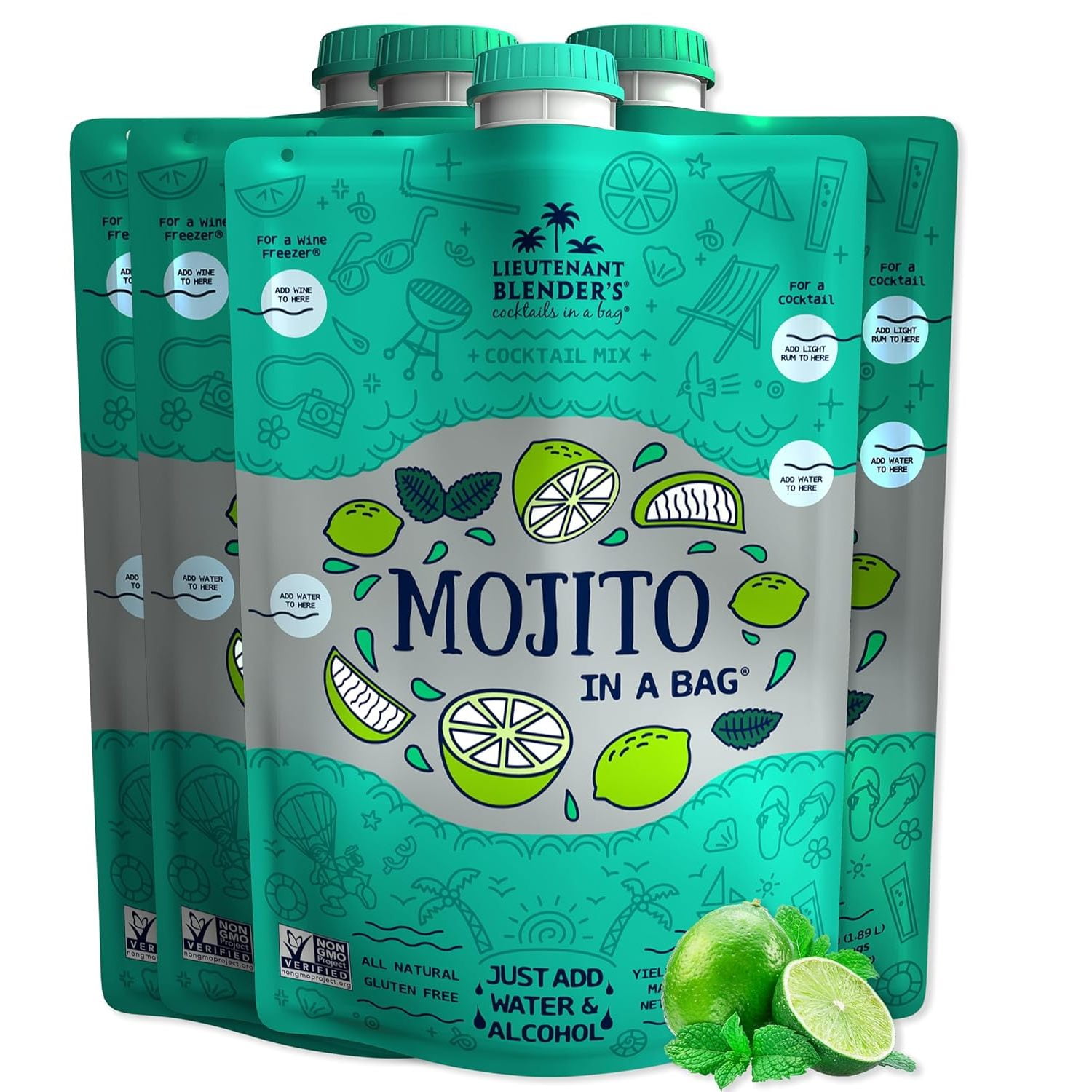 CSLF's Mojito in a Bag - Each Bag Makes 1/2 Gallon of Frozen Mojito Mix ...