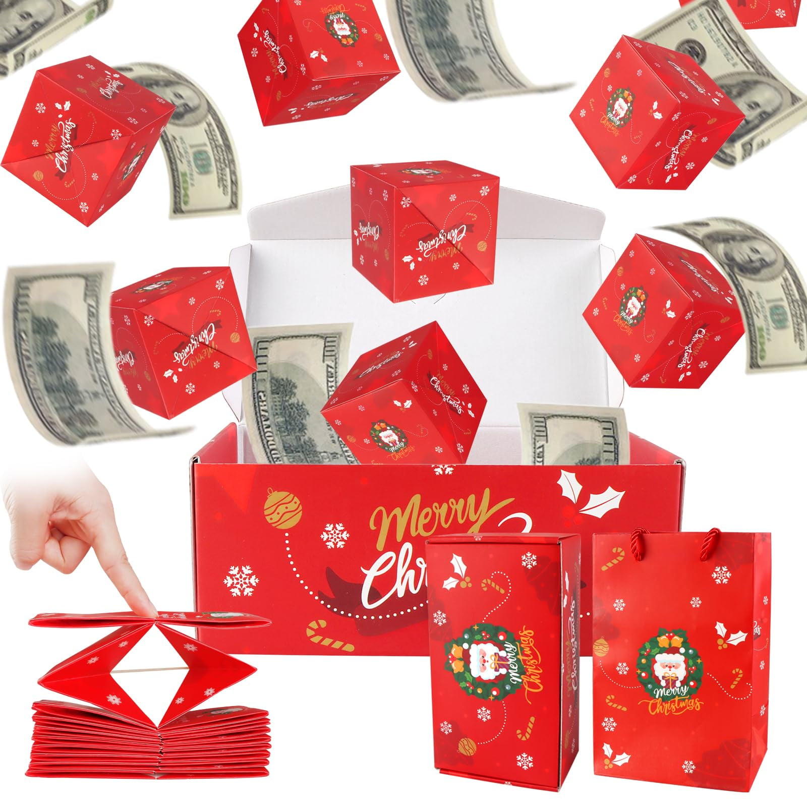 CSMGY Surprise Box Gift DEF29 for Money, Christmas Surprise Gift Box ...